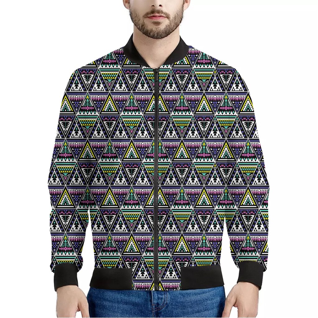 Colorful Geometric Native Navajo Print Bomber Jacket – We sell presents ...