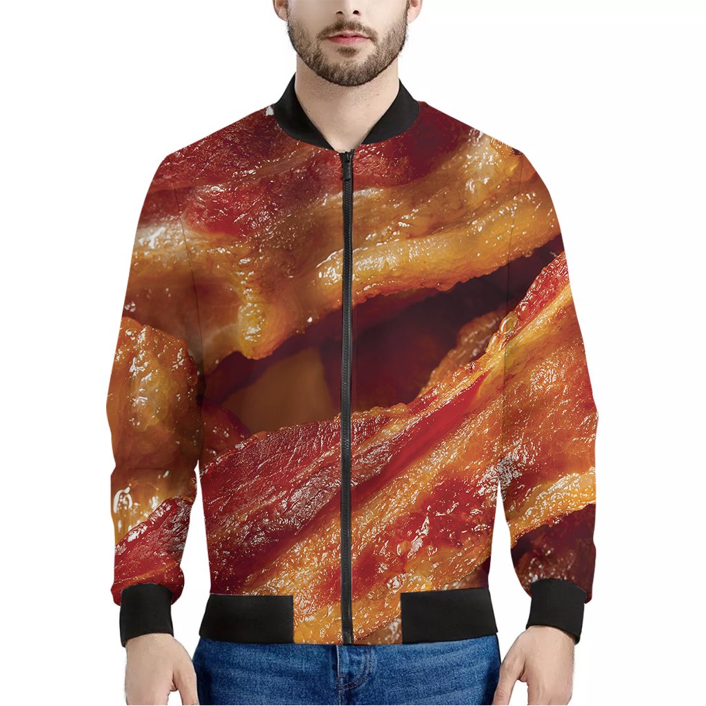 Crispy Bacon Print Bomber Jacket – We sell presents, you sell memories!