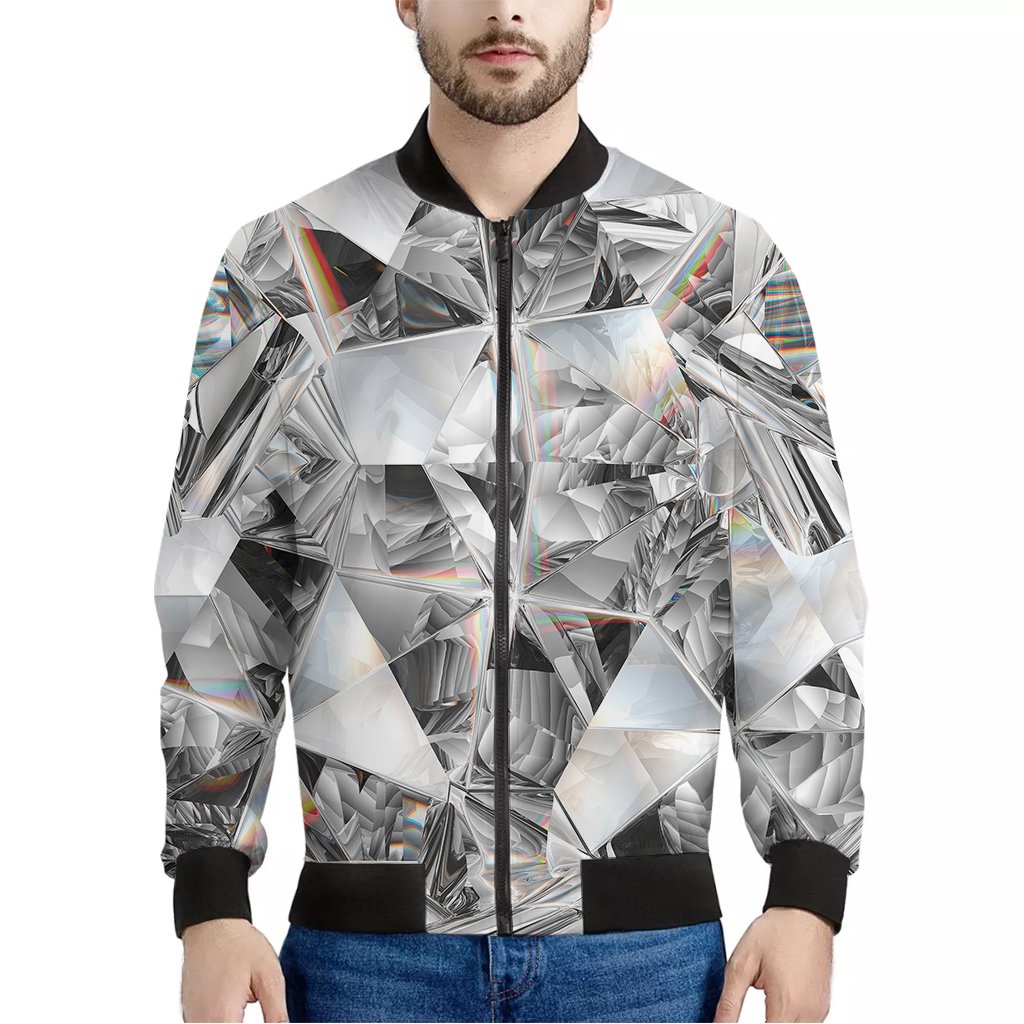 Diamond Texture Print Bomber Jacket – We sell presents, you sell memories!