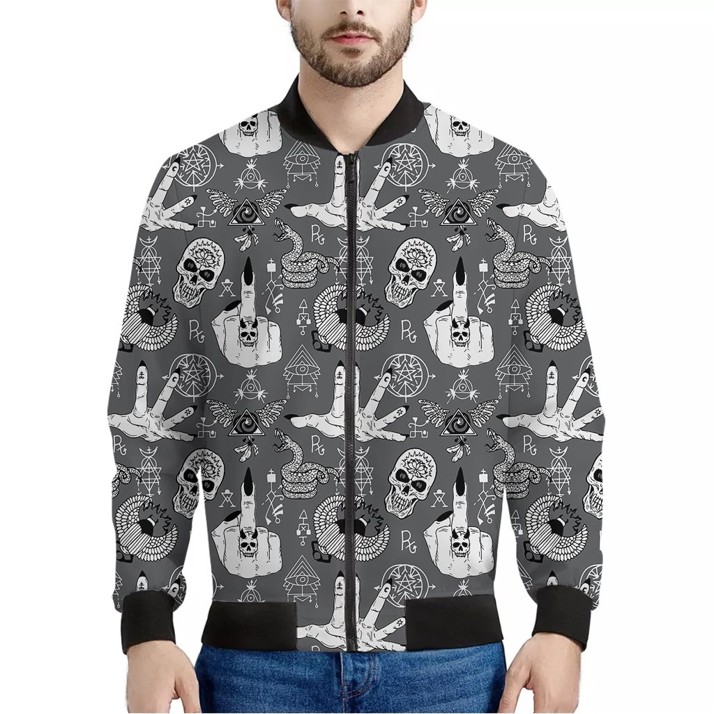 Gothic Wicca Curse Print Bomber Jacket – We sell presents, you sell ...