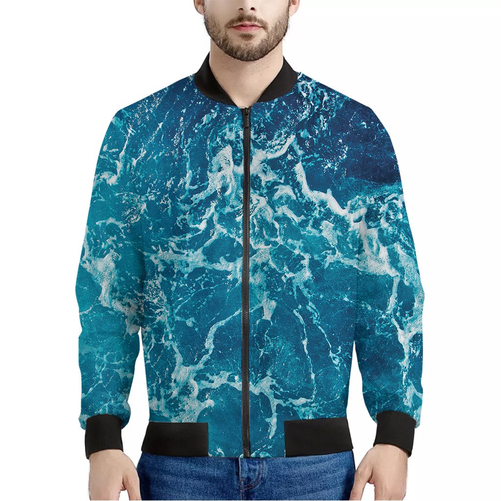 Ocean Surface Print Bomber Jacket – We sell presents, you sell memories!
