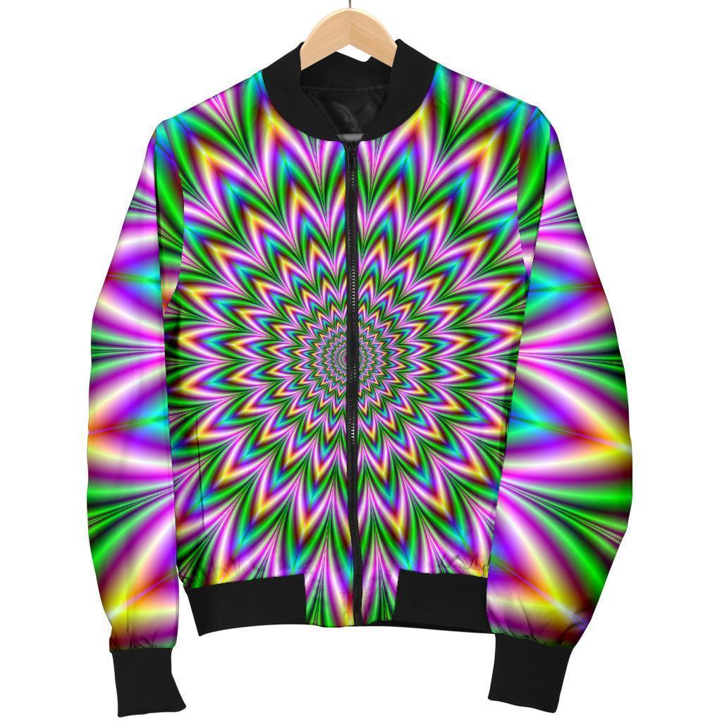 Psychedelic Radiant Optical Illusion Bomber Jacket – We sell presents ...