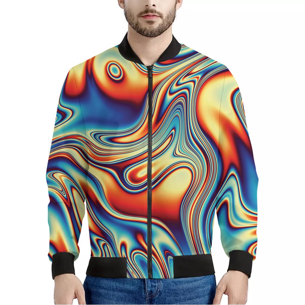 Psychedelic Wave Print Bomber Jacket – We sell presents, you sell memories!