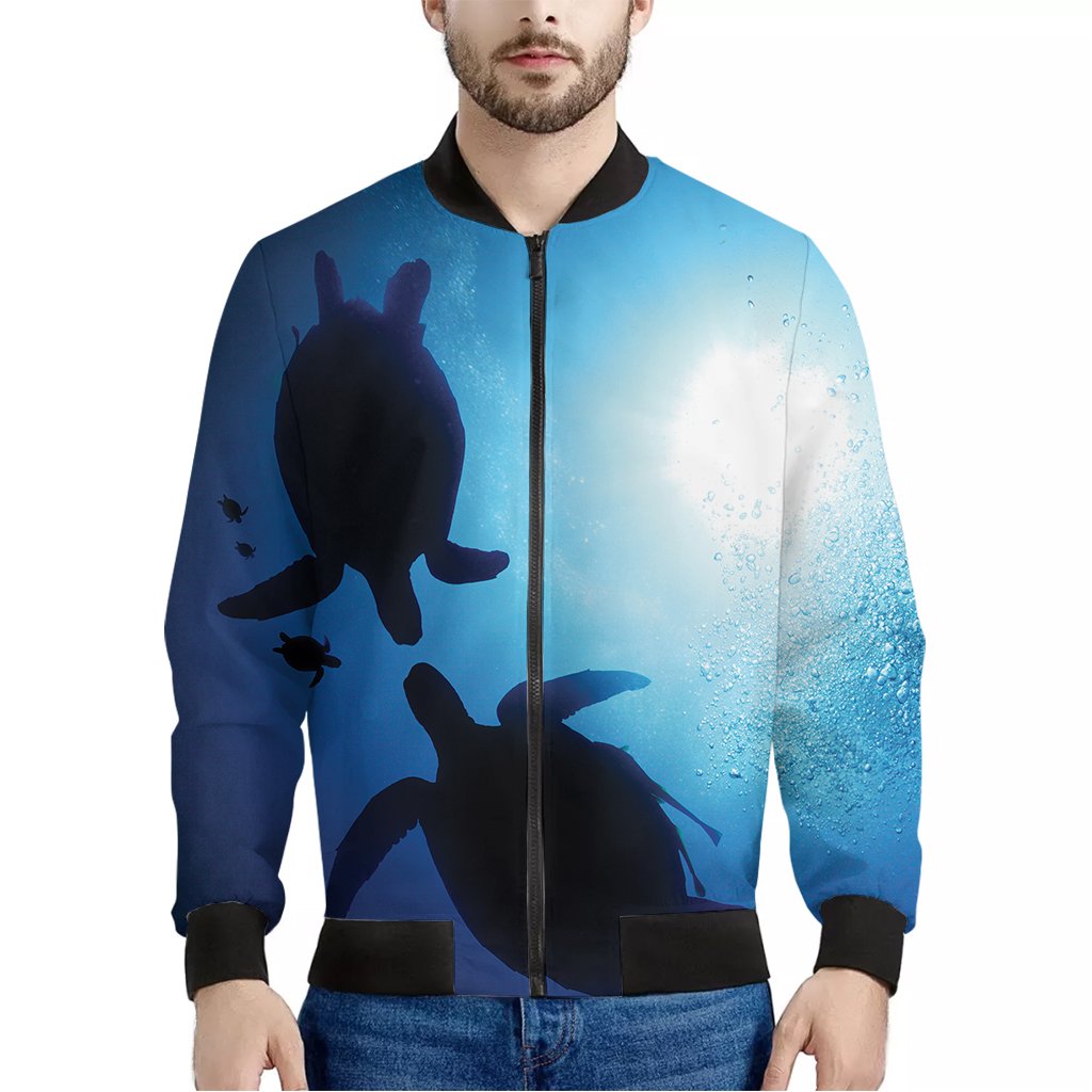 Sea Turtle Family Underwater Print Bomber Jacket – We sell presents ...