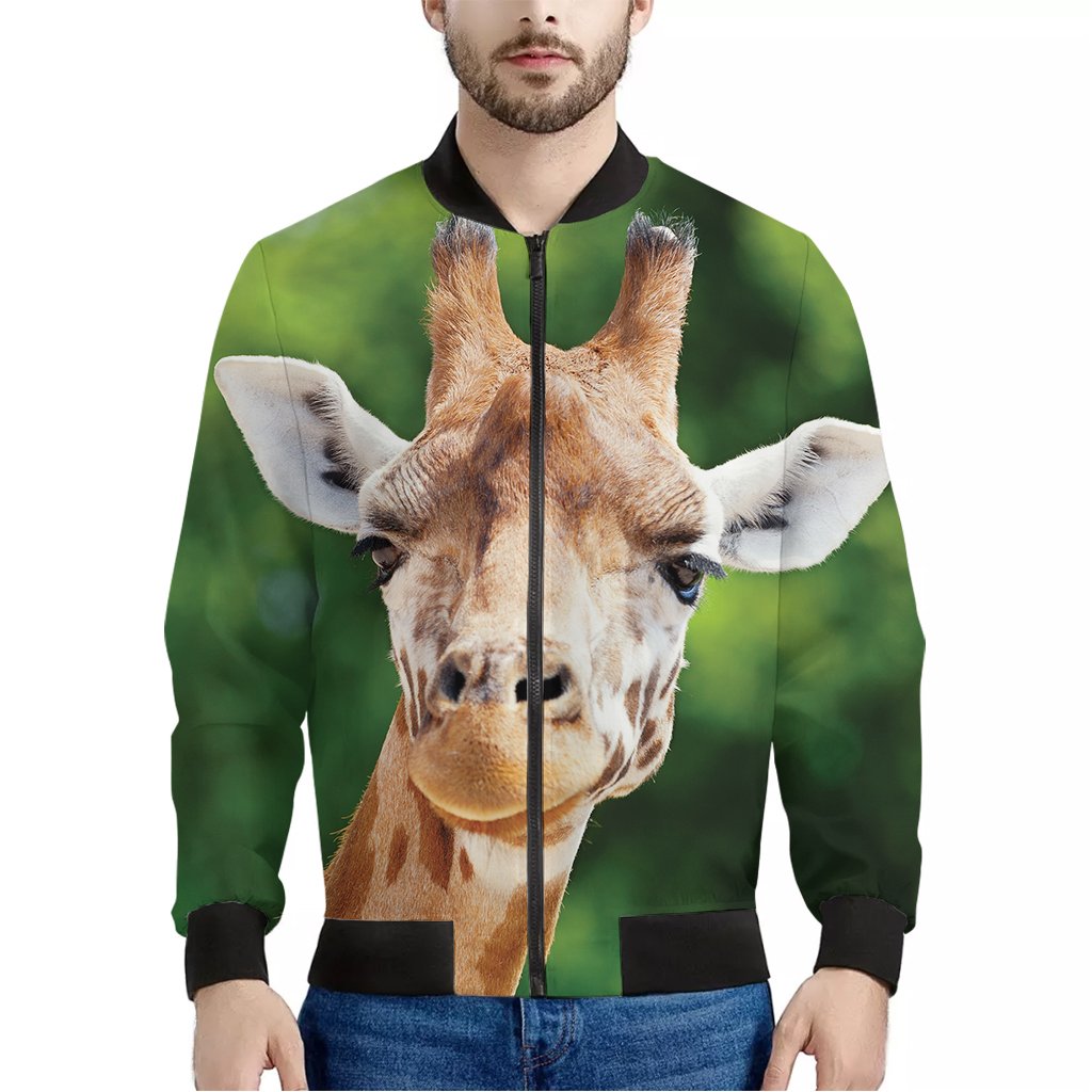 Smiley Face Giraffe Print Bomber Jacket – We sell presents, you sell ...
