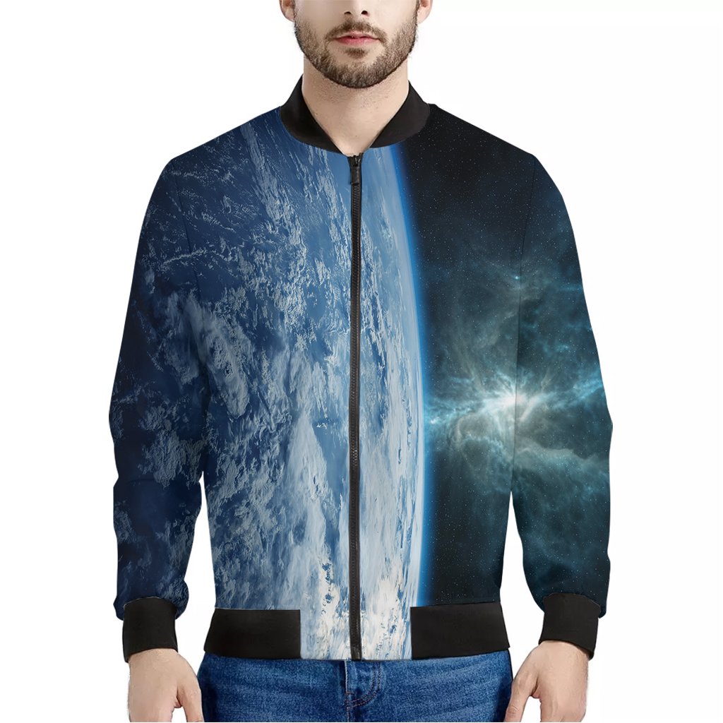 Space And Earth Print Bomber Jacket – We sell presents, you sell memories!