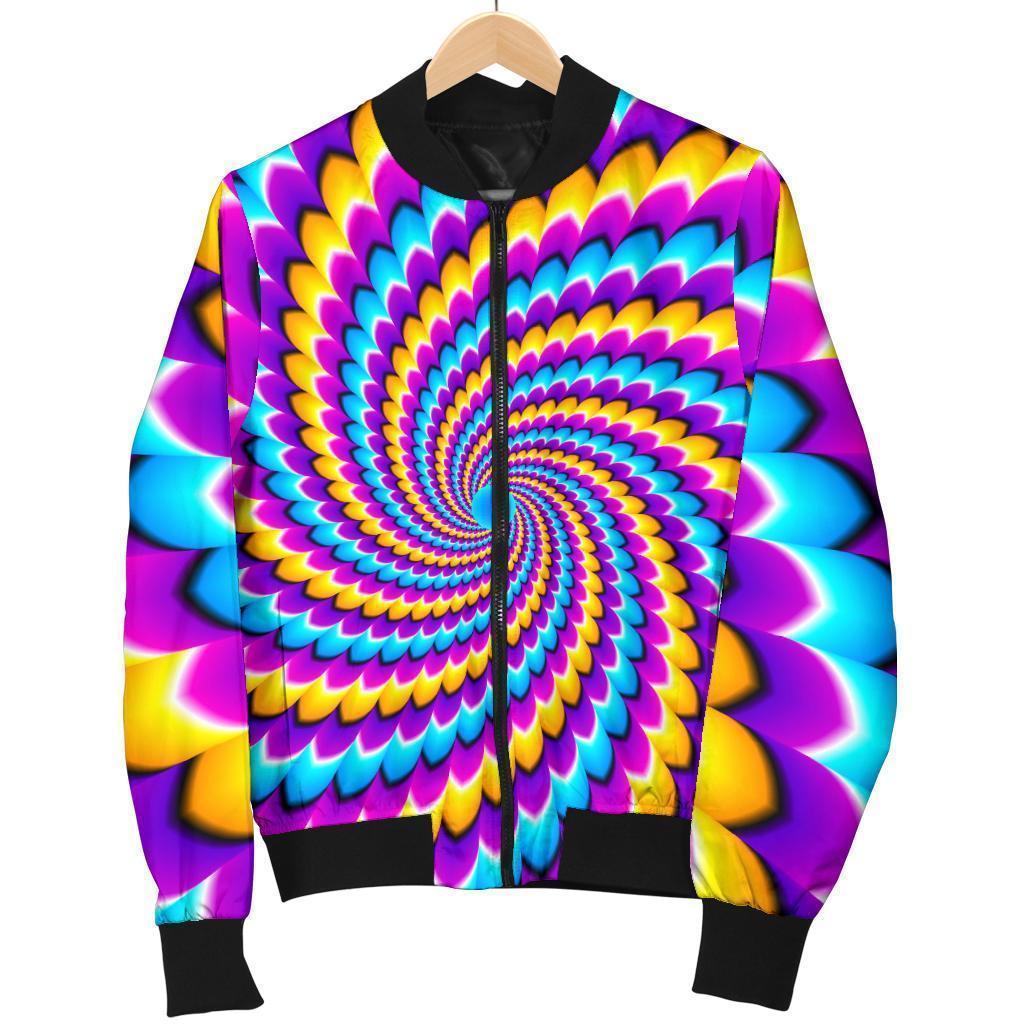 Spiral Colors Moving Optical Illusion Bomber Jacket – We sell presents ...