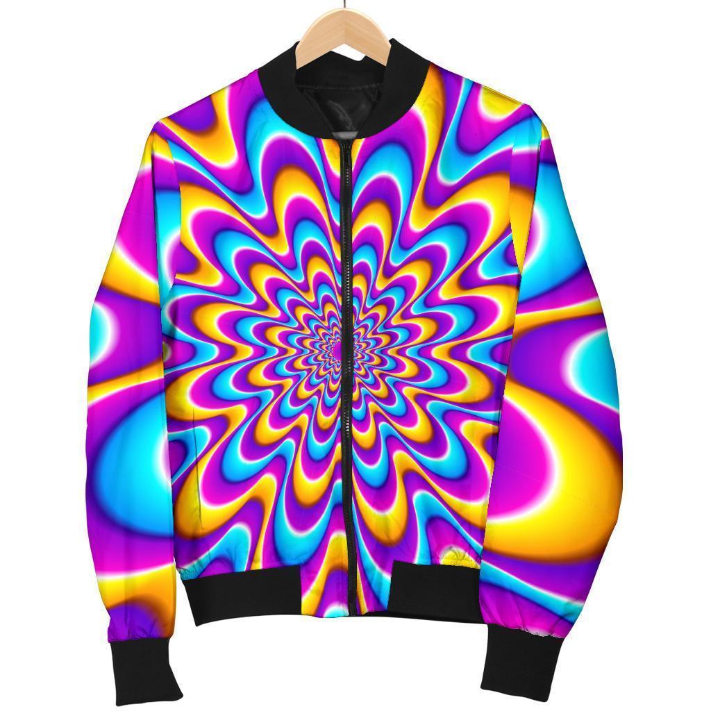 Splashing Colors Moving Optical Illusion Bomber Jacket – We sell ...