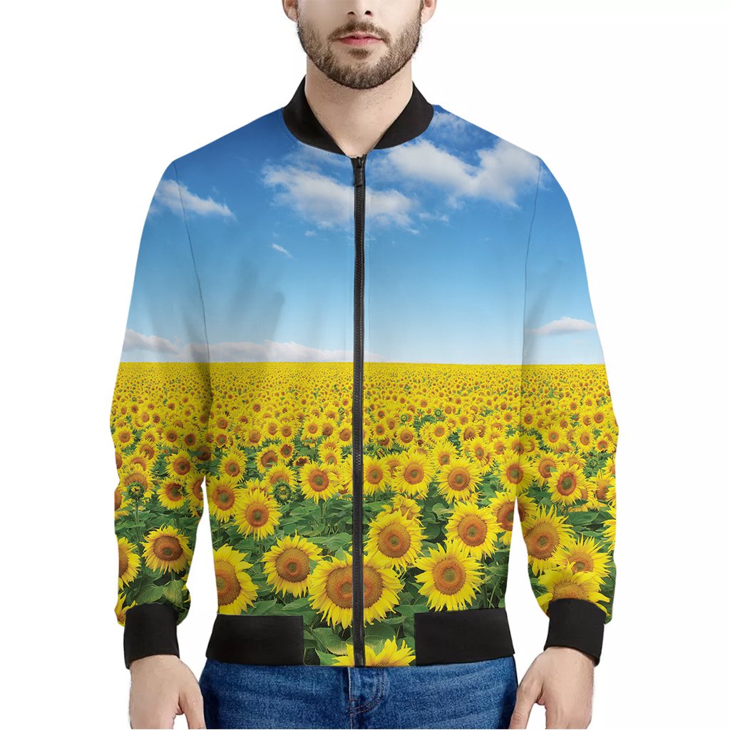 Sunflower Field Print Bomber Jacket – We sell presents, you sell memories!