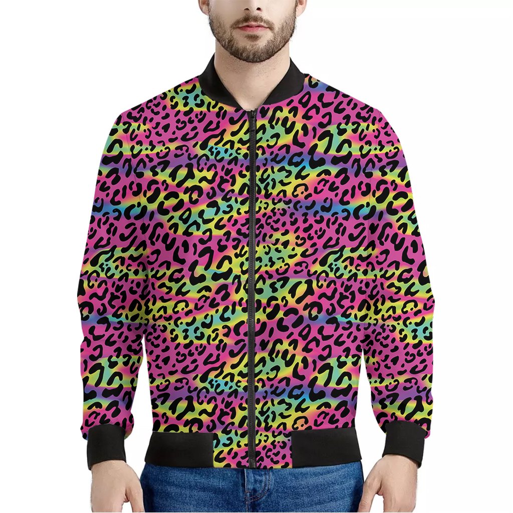Trippy Psychedelic Leopard Print Bomber Jacket – We sell presents, you ...