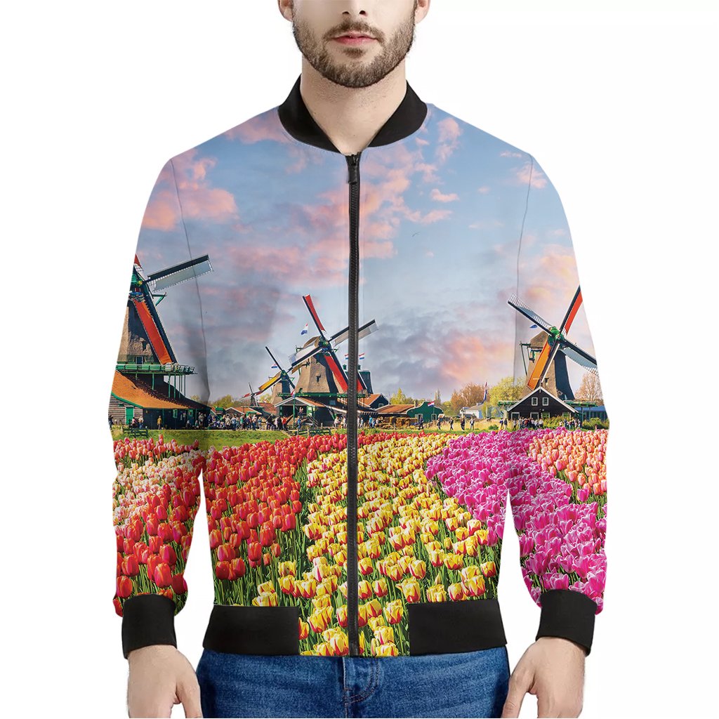 Tulip Field Print Bomber Jacket – We sell presents, you sell memories!