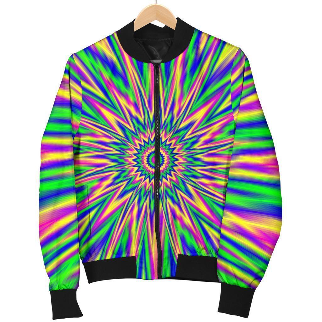Vibrant Psychedelic Optical Illusion Bomber Jacket – We sell presents ...