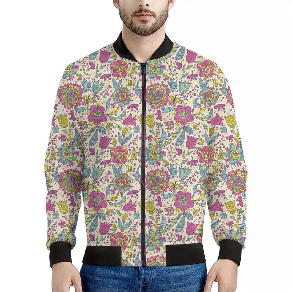 Vintage Girly Floral Print Bomber Jacket – We sell presents, you sell ...