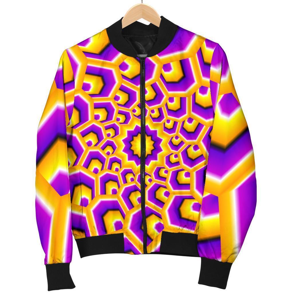 Yellow Hive Moving Optical Illusion Bomber Jacket – We sell presents ...