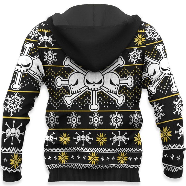 Blackbeard Pirates Ugly Christmas Sweater Pullover Hoodie Custom Anime ...