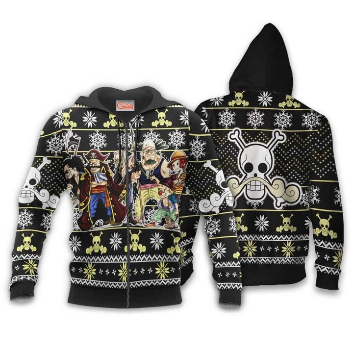 Roger Pirates Ugly Christmas Sweater Pullover Hoodie Custom Anime One ...