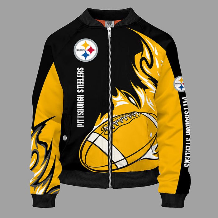 Pittsburgh Steelers Yellow Bomber Jacket TBJ4747 – We sell presents ...