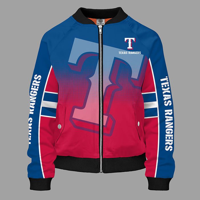 Texas Rangers Blue Red Bomber Jacket TBJ4421 – We sell presents, you ...