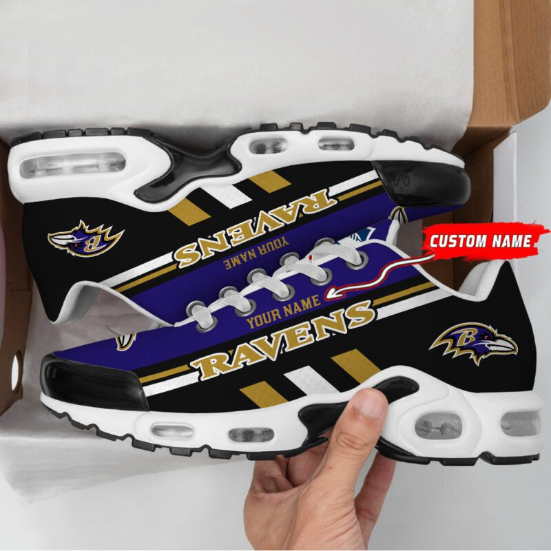 Baltimore Ravens Custom Name NFL Air Max Plus TN Monster Shoes TN1040 ...