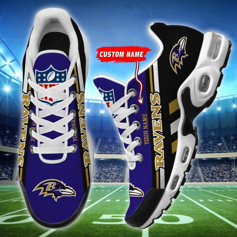 Baltimore Ravens Custom Name NFL Air Max Plus TN Monster Shoes TN1040 ...