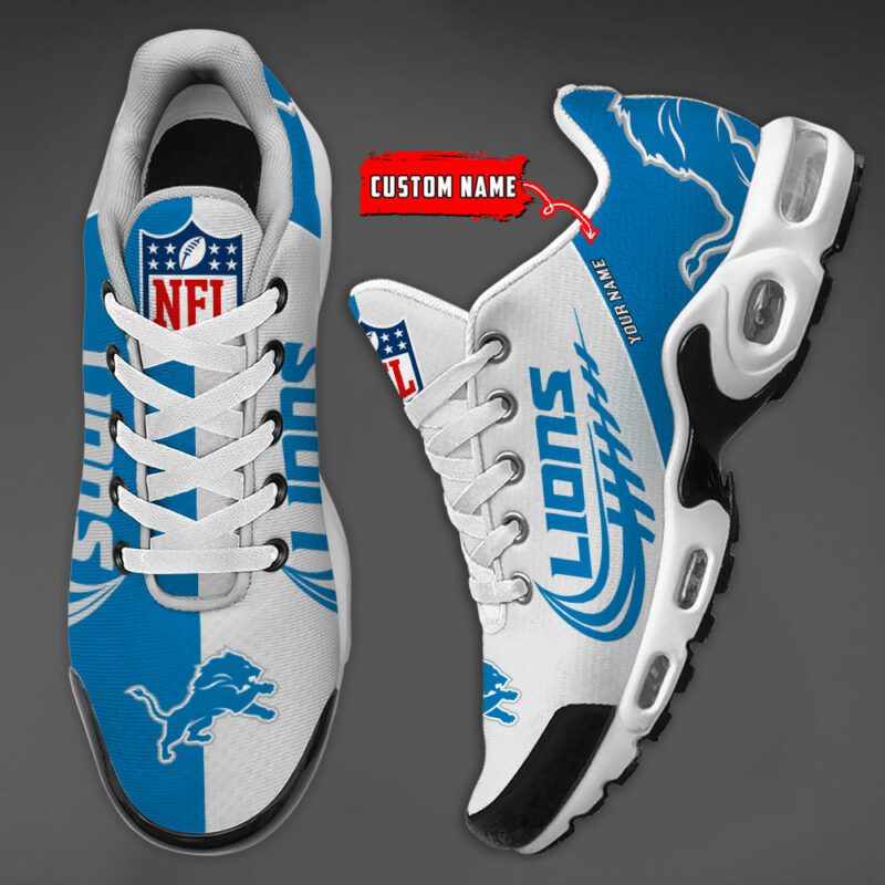 Detroit Lions Personalized NFL Half Color Air Max Plus TN Shoes TN1301 ...