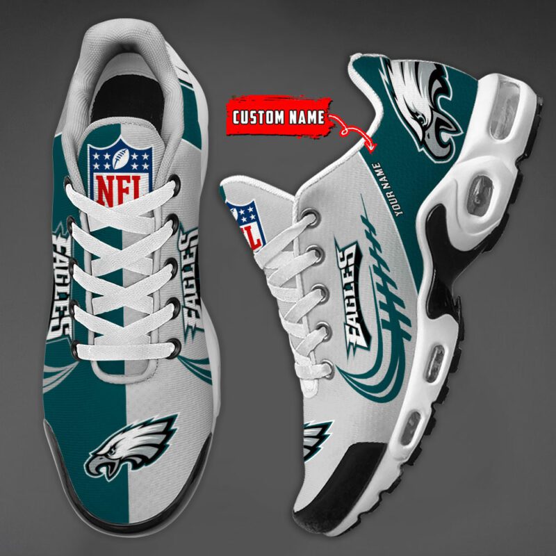 Philadelphia Eagles Personalized NFL Half Color Air Max Plus TN Shoes ...