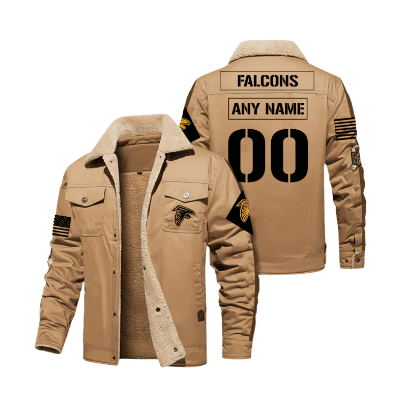 Atlanta Falcons NFL Veterans Day Personalized Fleece Cargo Jacket ...