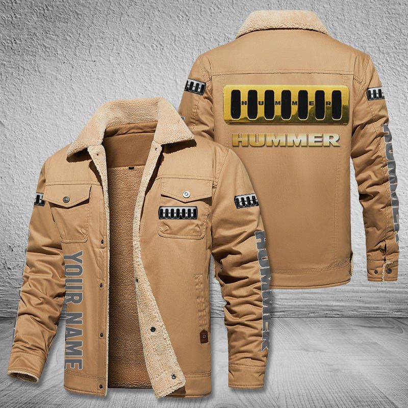 Hummer Cars Logo Personalized Fleece Cargo Jacket Winter Jacket FCJ1019 ...