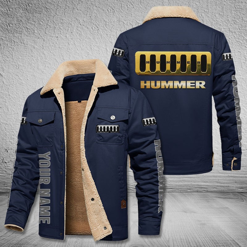 Hummer Cars Logo Personalized Fleece Cargo Jacket Winter Jacket FCJ1019 ...